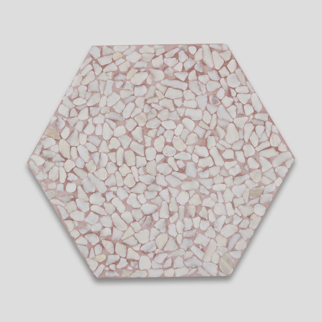 Pebble Hex Terrazzo Pink - Terrazzotto