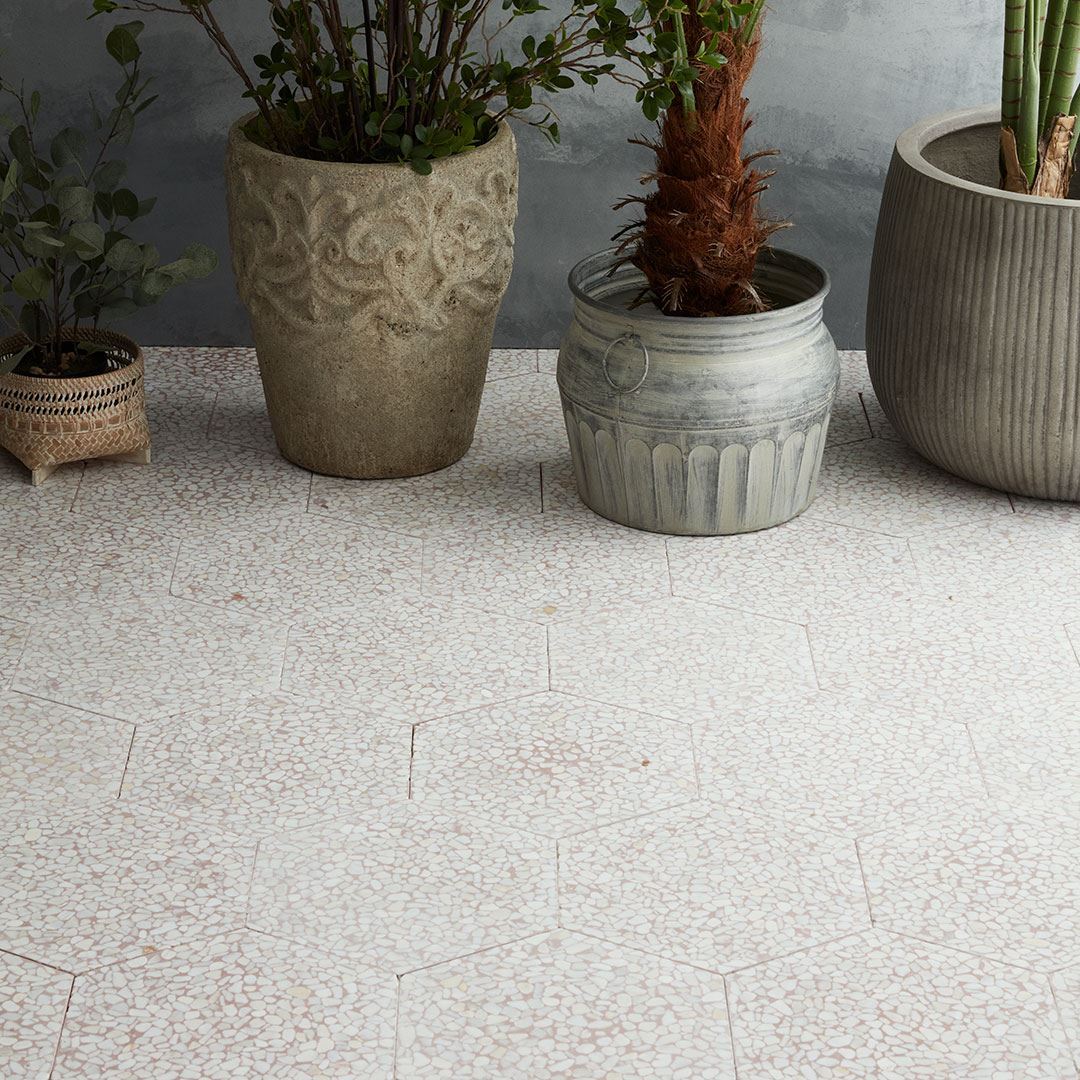 Pebble Hex Terrazzo Pink - Terrazzotto