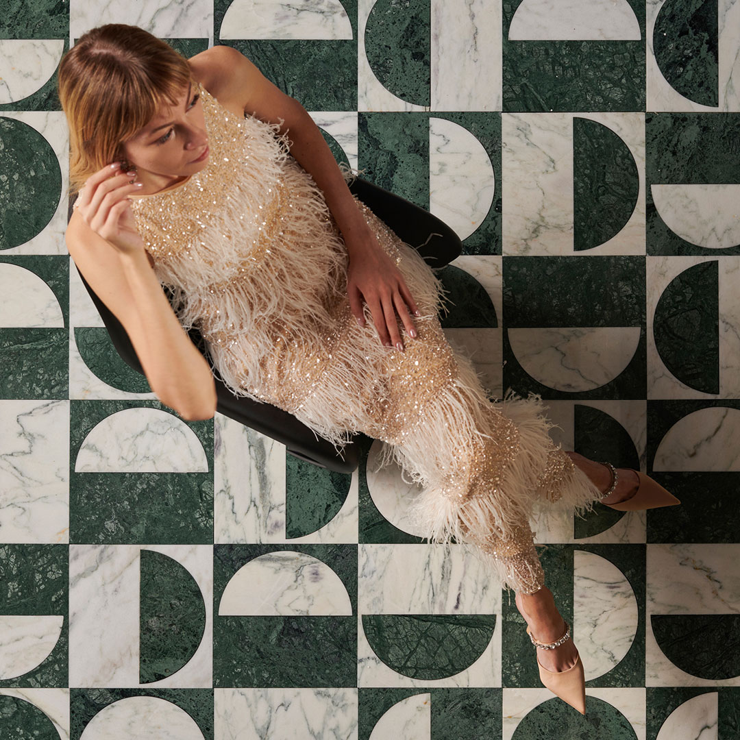 Half Moon Bay Green Marble Tile - Terrazzotto